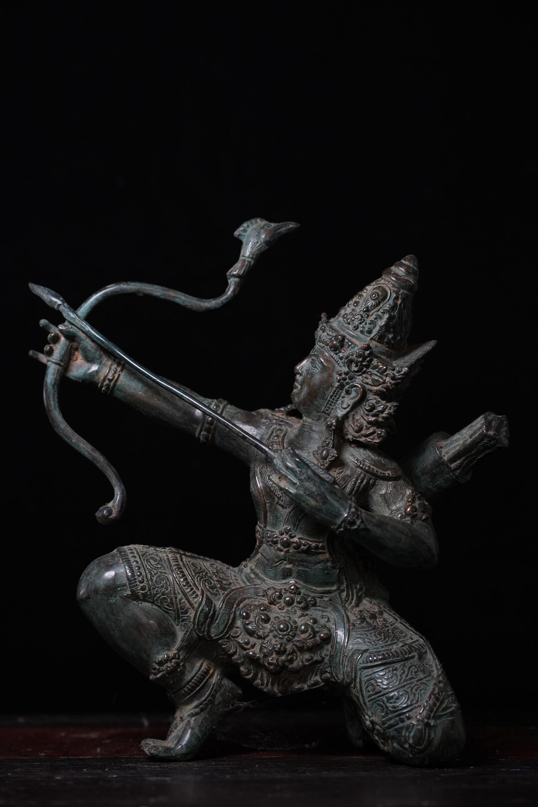 Bronze Arjuna Statue, Epic Mahabharata, Hindu God, Indian God, Archer ...