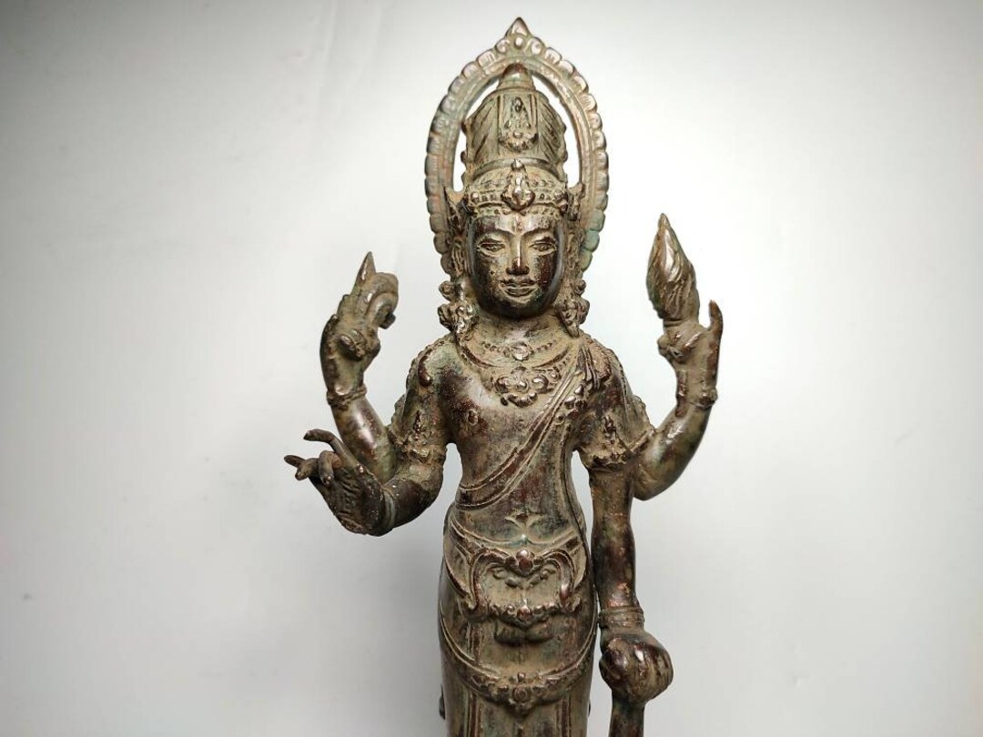 Lord Brahma With Four Arm Statue, Bronze Brahma Statue, Brahma Figurine ...