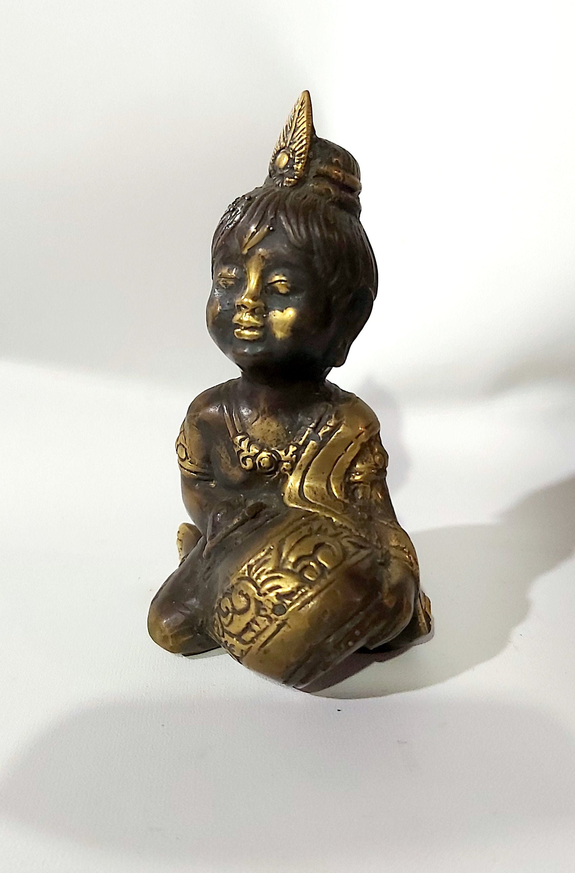 Little Krishna Bronze Bronze Sculpture Baby Krishna Lord | Etsy