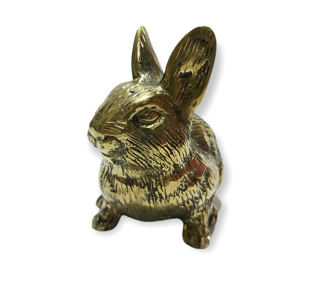 Bronze Rabbit Statue, Animal Figurine, Bunny Rabbit Sculpture, Gift for ...