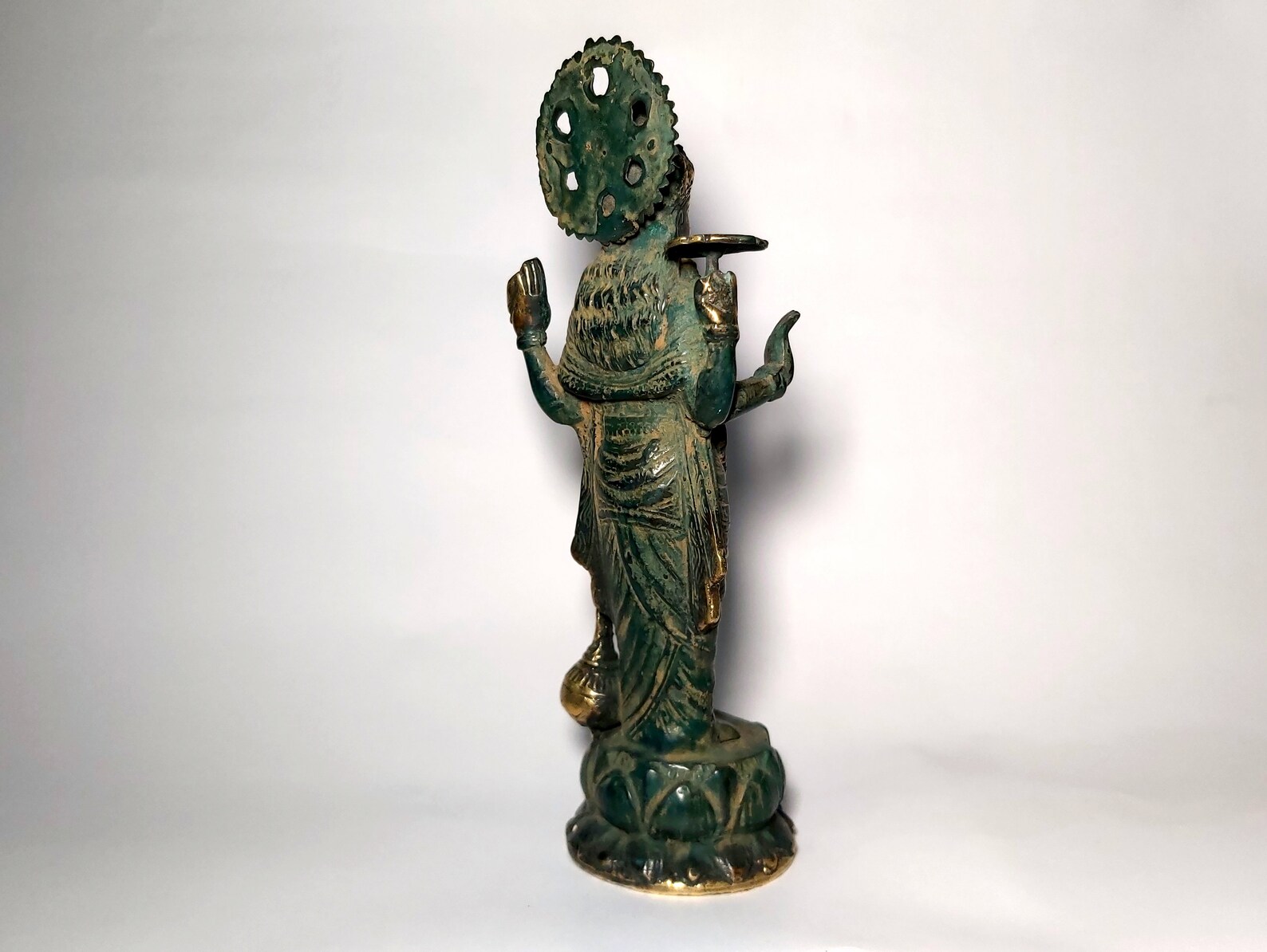 Bronze Vishnu God, Vishnu Four Arms Statue, Lord Vishnu, Bronze ...