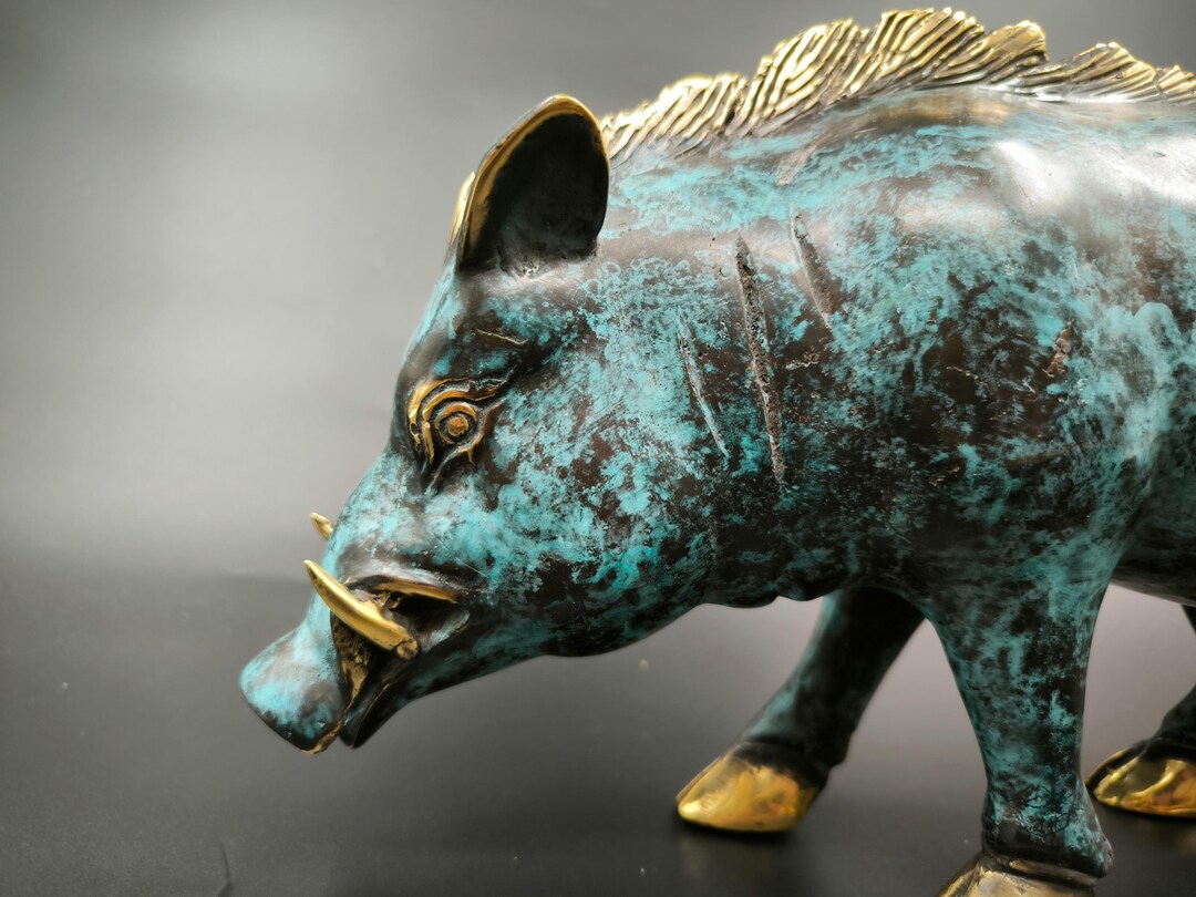 Bronze Wild Boar, Wild Pig, Animal Figurine, Hunter's Collection, Rare ...
