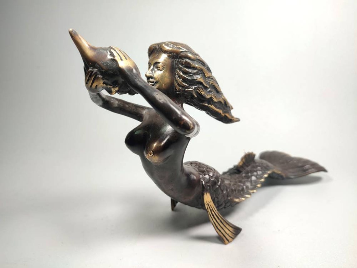Suvannamaccha Mermaid Figurine, 7 Inch, Mermaid Sculpture, Sea Goddess ...