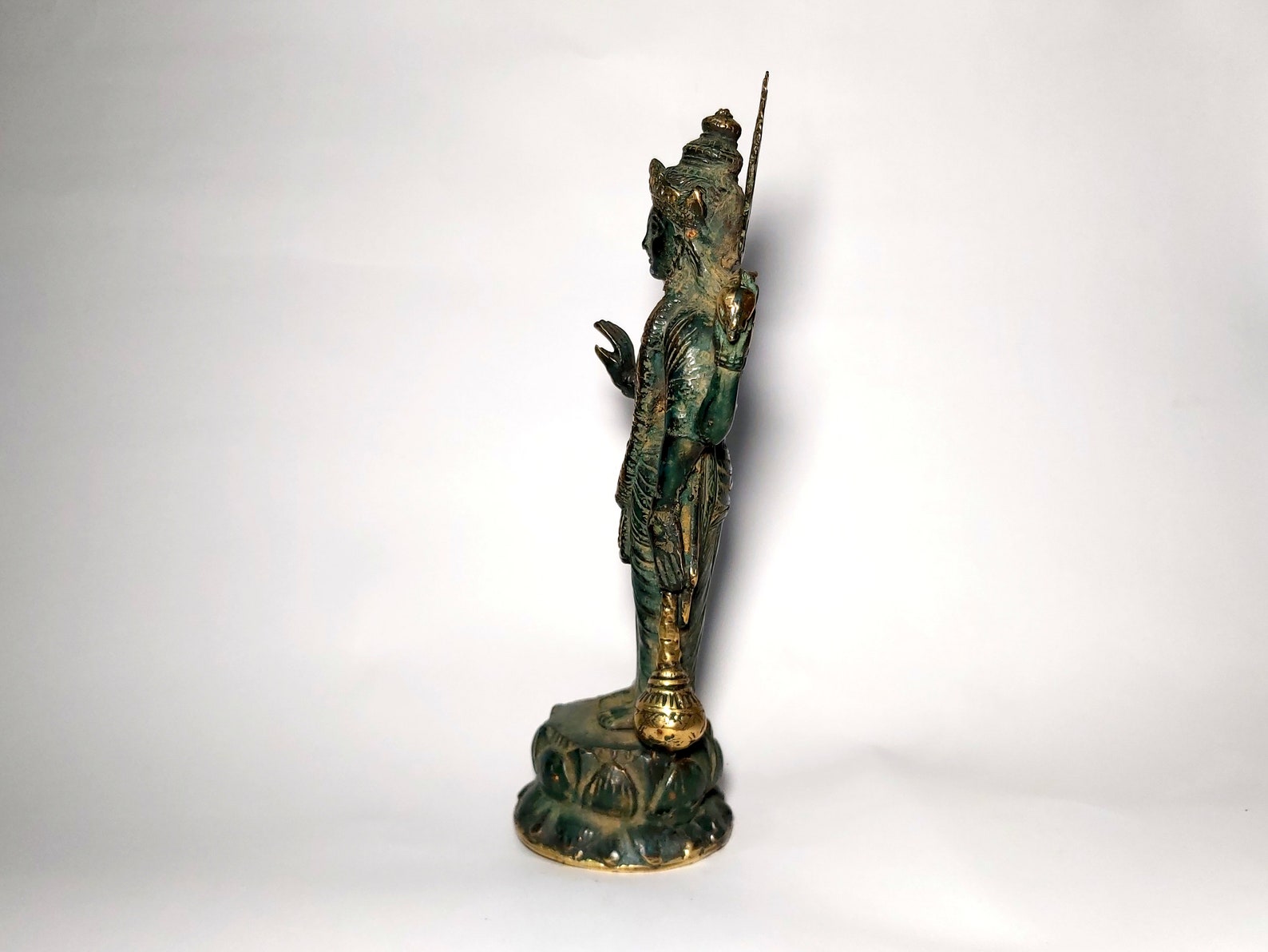 Bronze Vishnu God, Vishnu Four Arms Statue, Lord Vishnu, Bronze ...