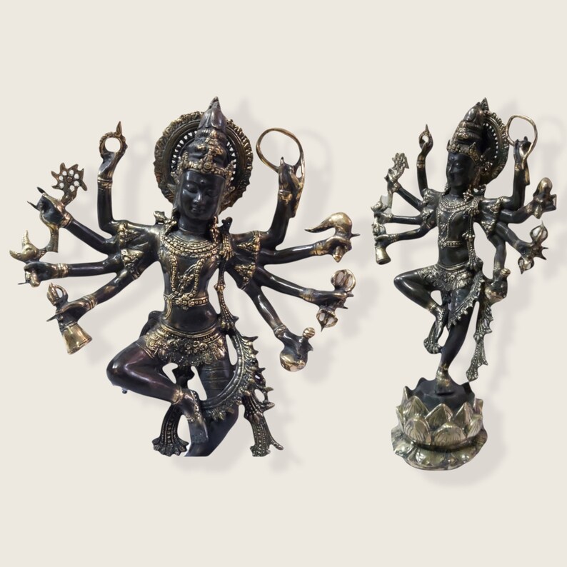 Bronze Shiva Statue, 8 Armed of Shiva, Shiva God Statue, Shiva Nataraja ...
