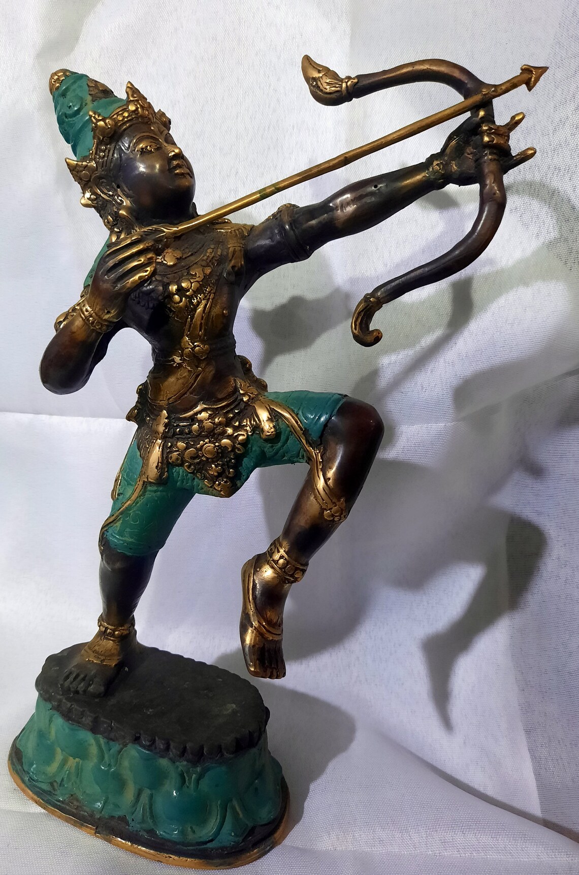 Arjuna Bronze Statue Epic Mahabharata Hindu God Archer | Etsy