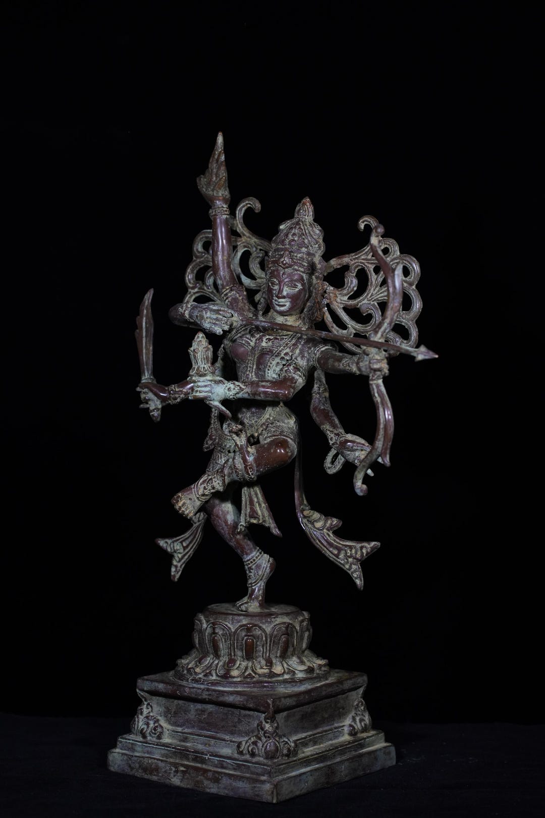 Mahakali Bronze Statue, Kali Statue, Mahakali Dancing on Altar ...