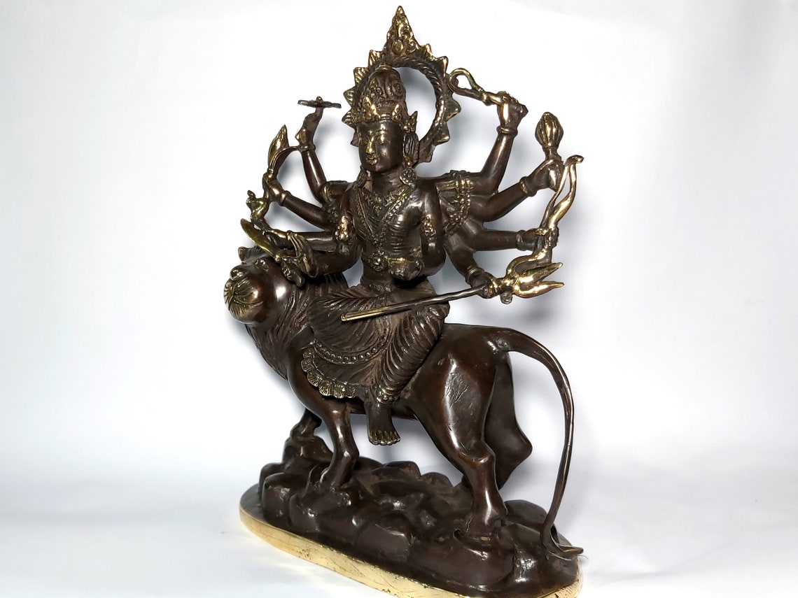Shiva Siting on Lion, Ten Arm Shiva Statue, Lord Shiva Statue, Shiva ...