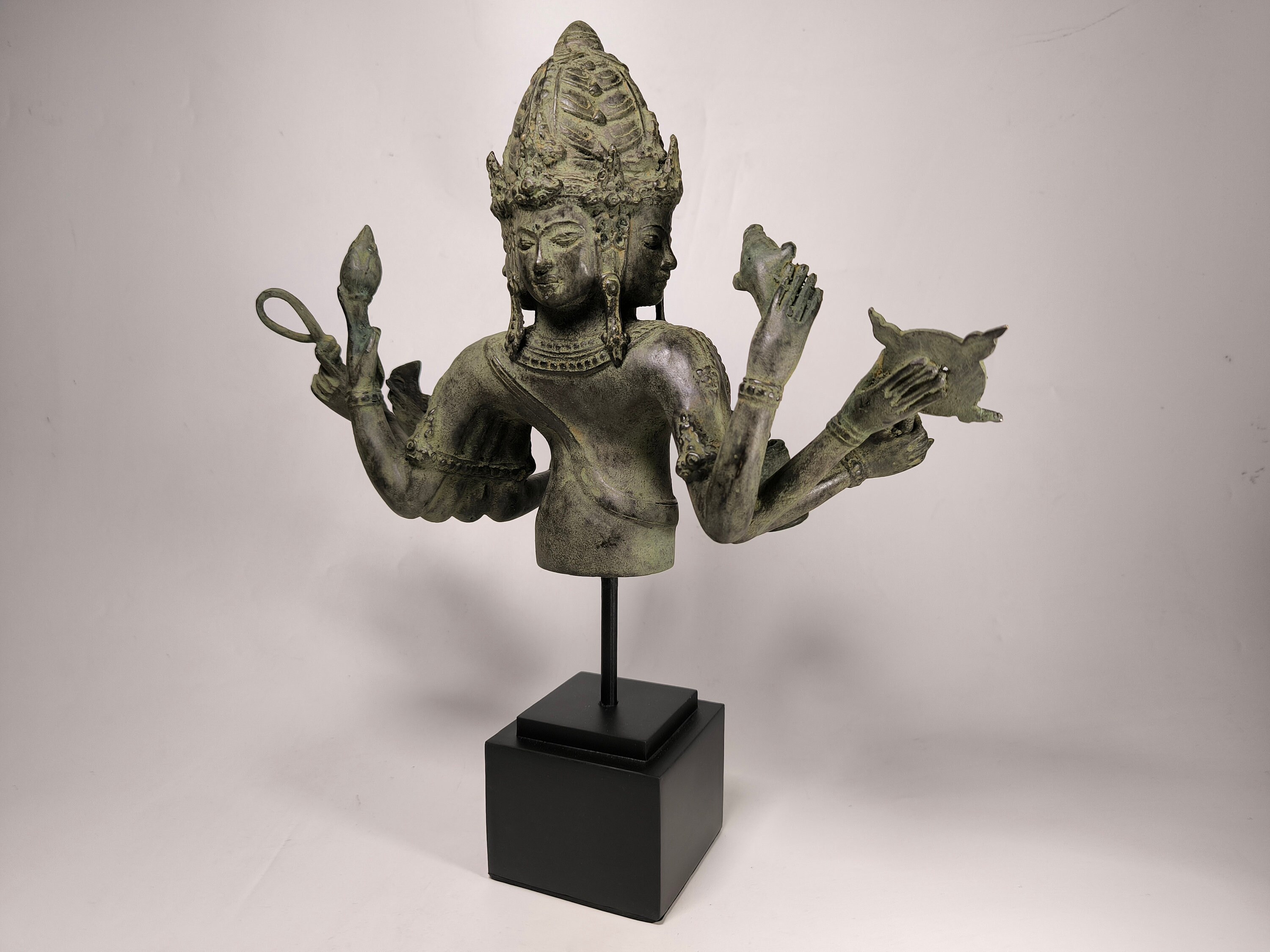 Antique Brahma Statue, 8 Armed Brahma God, Brahma Half Body, Hindu God ...