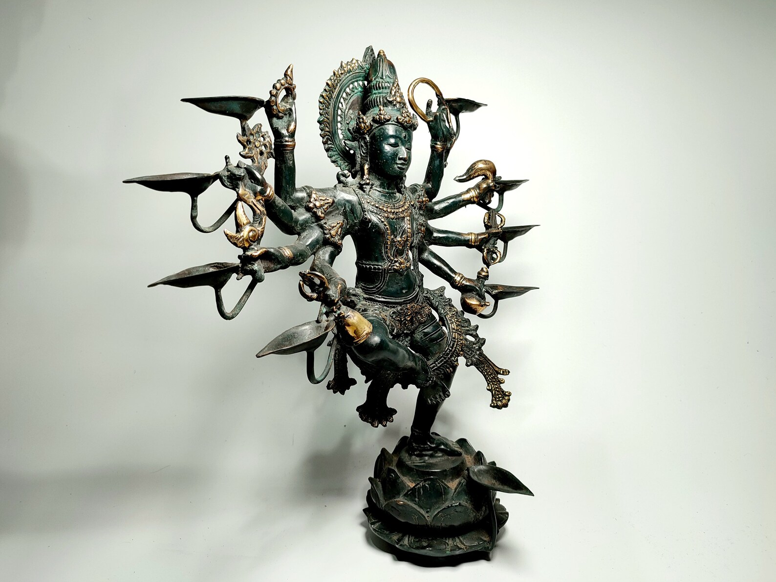 Bronze Shiva Statue, 8 Armed of Shiva, Shiva God Statue, Shiva Nataraja ...