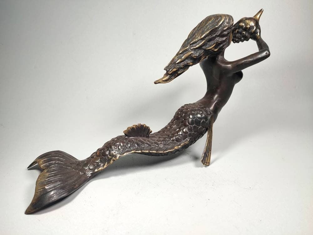 Suvannamaccha Mermaid Figurine, 7 Inch, Mermaid Sculpture, Sea Goddess ...