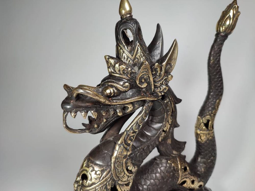Bronze Dragon Statue, Balinese Dragon Style, Dragon Figurine, Mythology ...