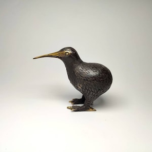 Bronze Kiwi Sculpture, Kiwi Bird, Animal Figure, Animal Lover, Collectible Gift, Solid Bronze ...