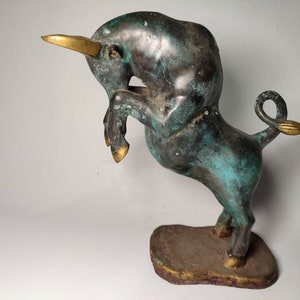 Antique Bull Statue, Big Bull, Bronze Bull Statue, Animal Figure ...