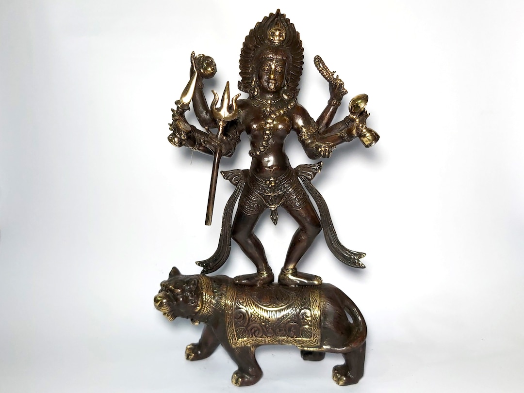Mahakali Bronze Statue, Antique Sculpture, Parvati Goddess, Durga ...