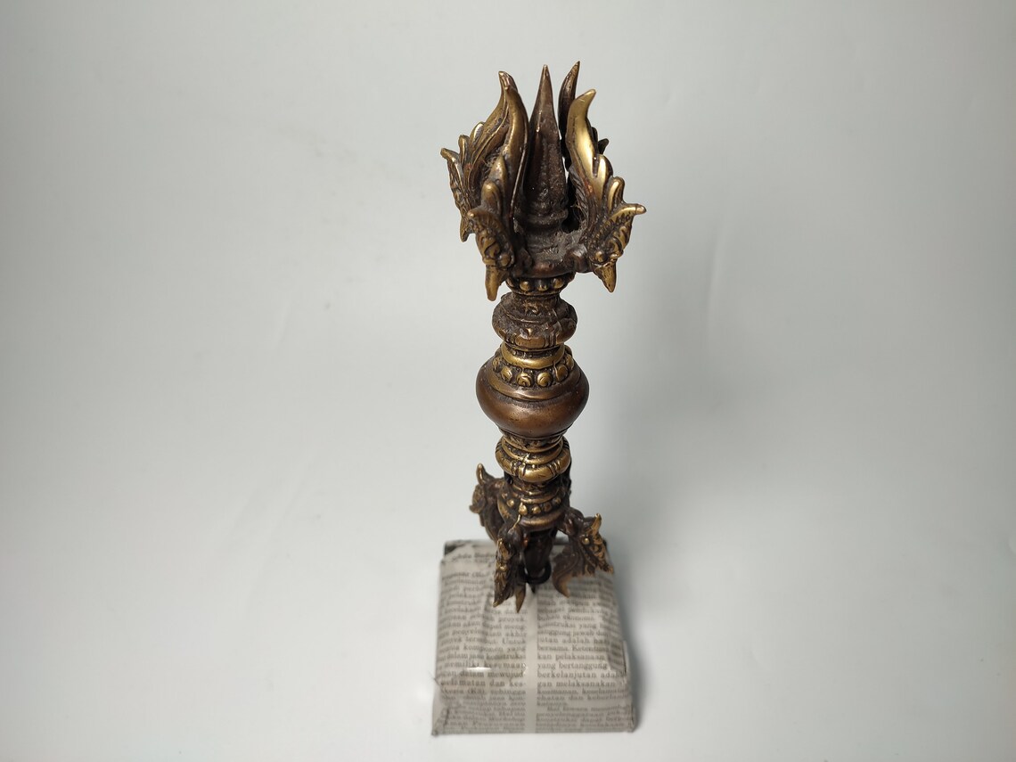 Bajra Bronze, Vajra Dorje Thunderbolt Statue, Lord Weapon, Hindu God ...