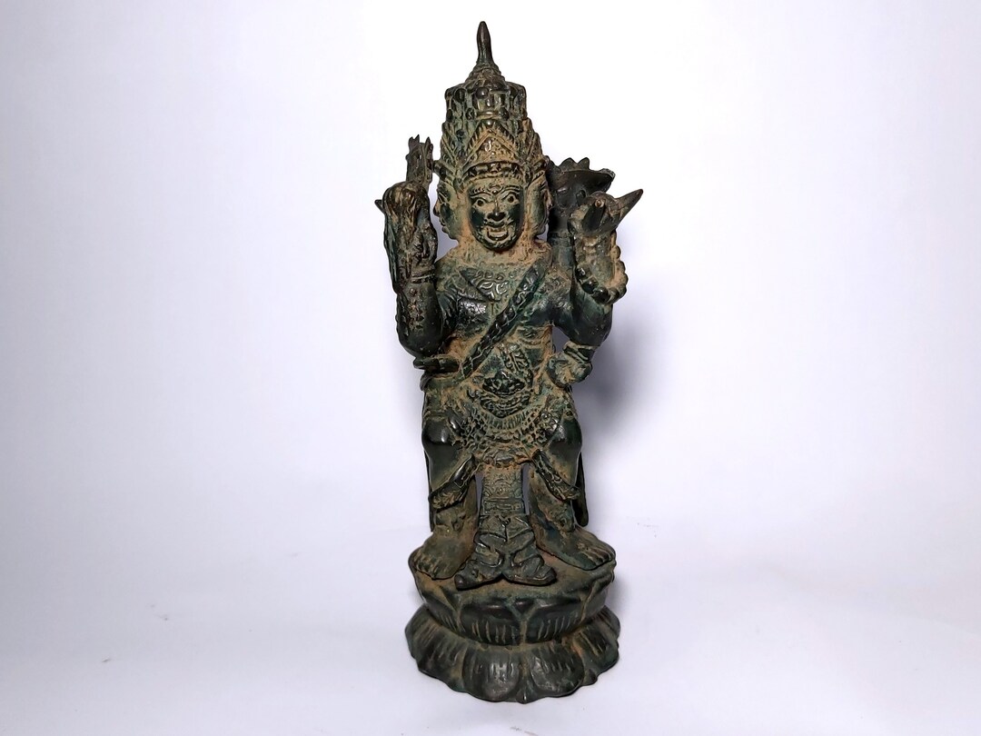 Four Faced Brahma God, Brahma Catur Muka, Bronze Brahma Statue, Hindu ...