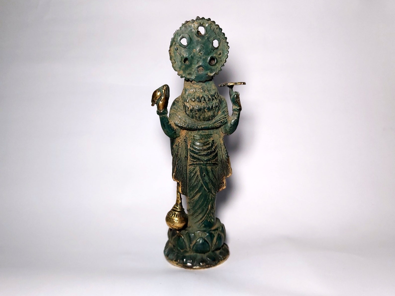 Bronze Vishnu God, Vishnu Four Arms Statue, Lord Vishnu, Bronze ...