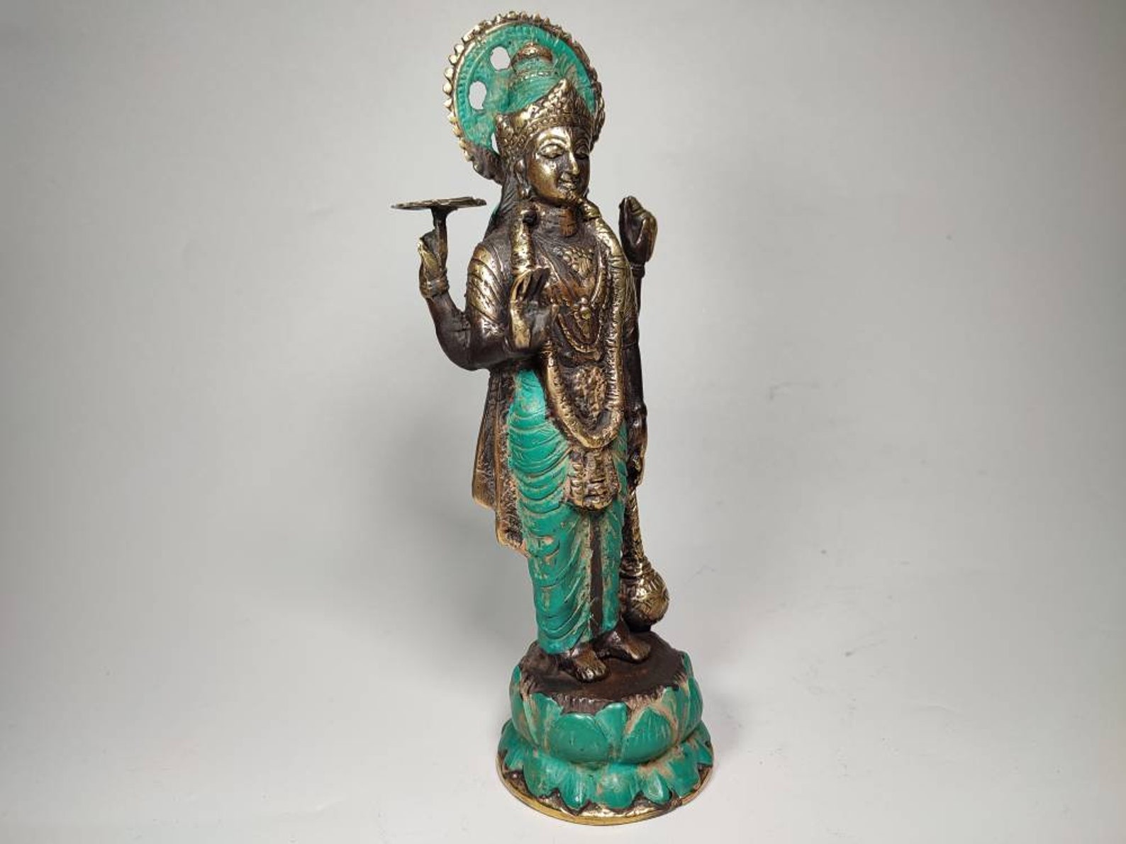 Bronze Vishnu God Vishnu Four Arms Statue Lord Vishnu - Etsy