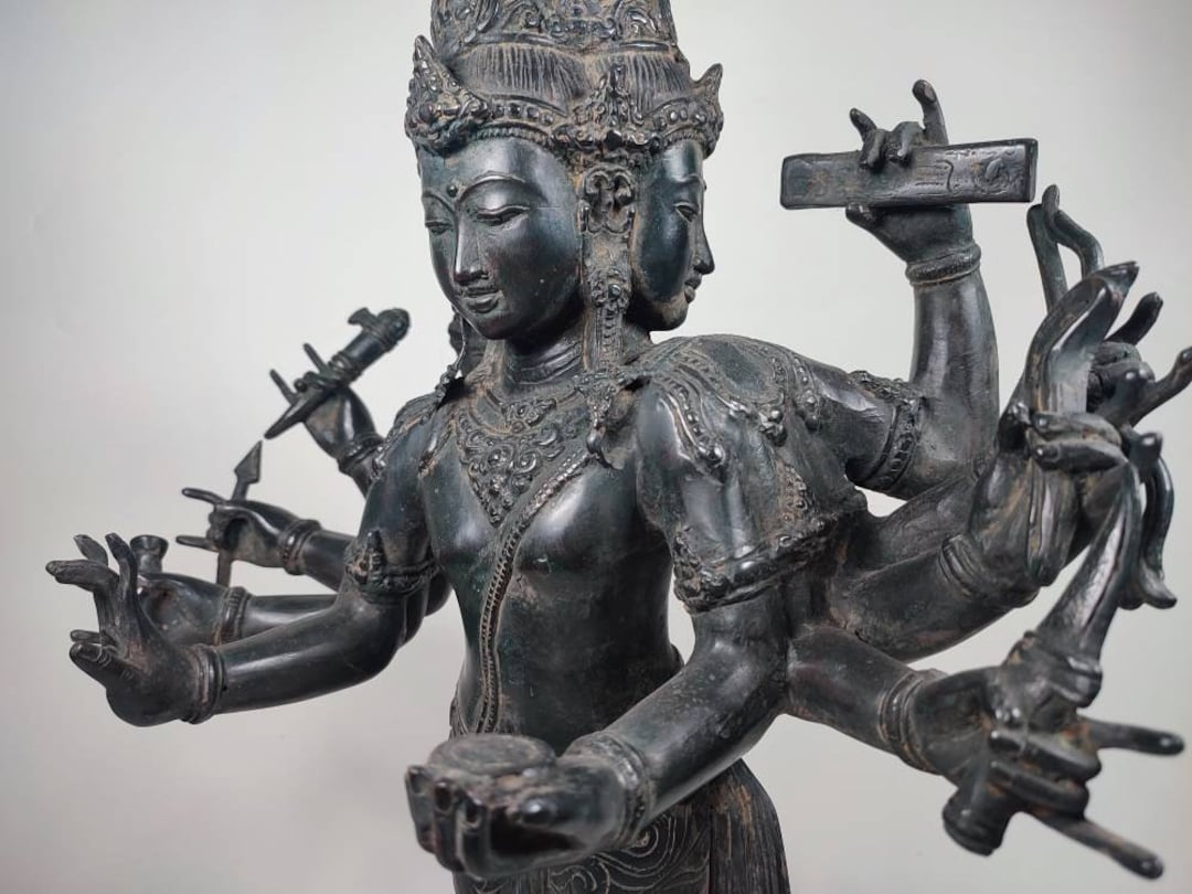 Rare Brahma Statue, Bronze Brahma Statue, Antique Brahma God, Javanese ...