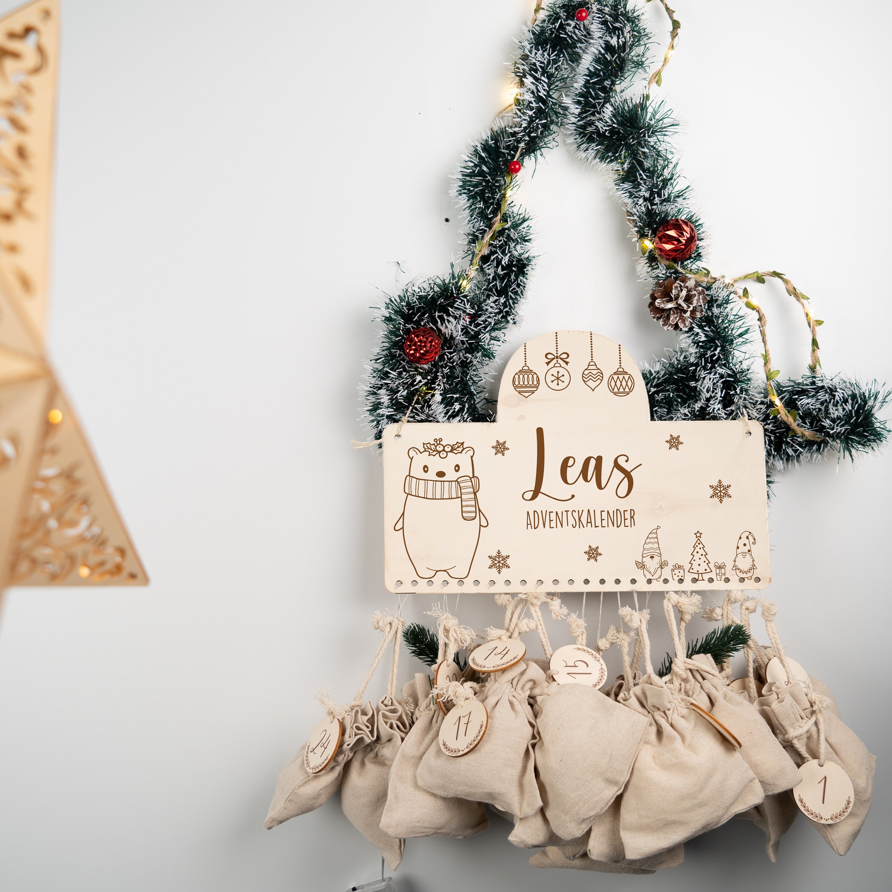 Personalized Advent Calendar With Name, Christmas, Advent Calendar Made ...