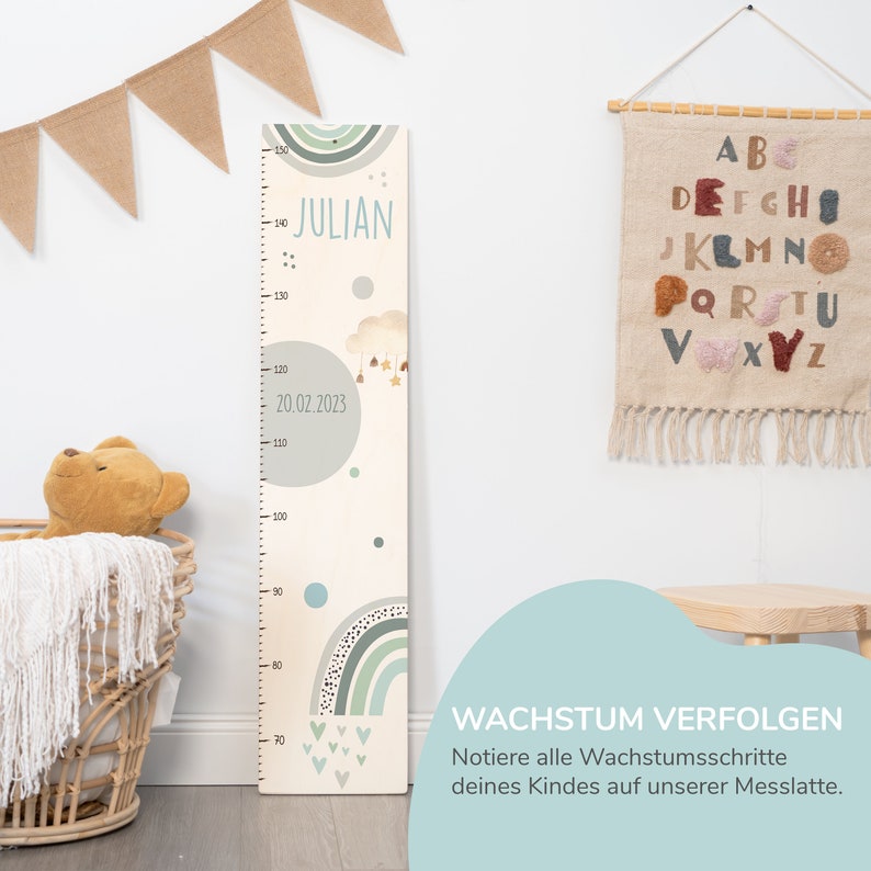 Personalized Children's Height Chart 65-150 Cm, Measuring Bar ...
