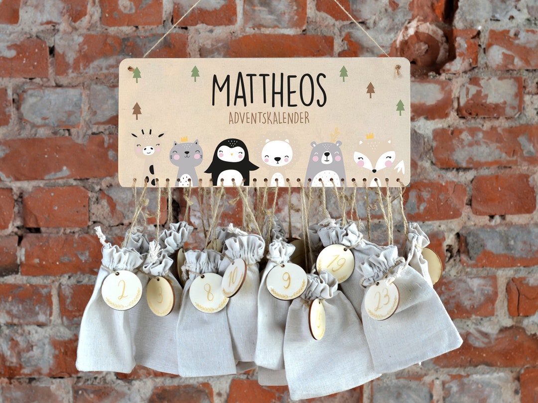 Personalized Advent Calendar With Name Christmas Advent - Etsy