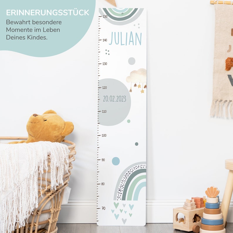 Personalized Children's Height Chart 65-150 Cm, Measuring Bar ...