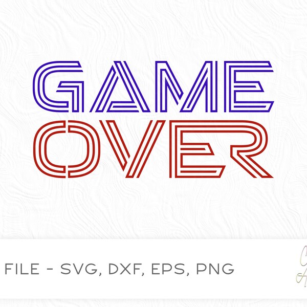 Game Over Svg - Etsy