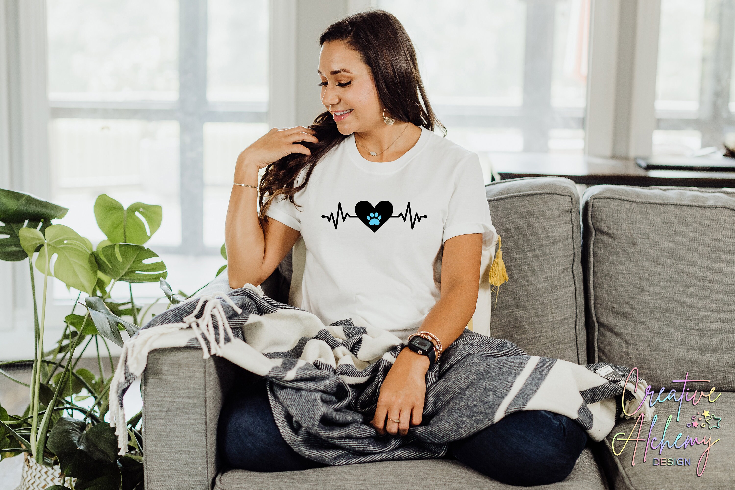 Heart Paw Lifeline SVG Cut File Silhouette Cut File Cricut Cut File Pet ...