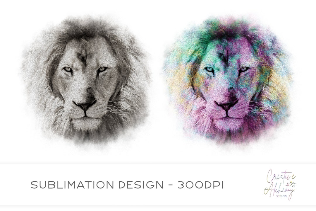 Lion Face Sublimation Design Sublimation File Lion Head Sublimation ...