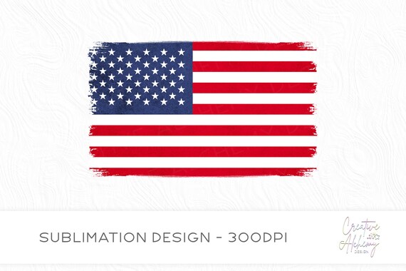 Faded American Flag Design