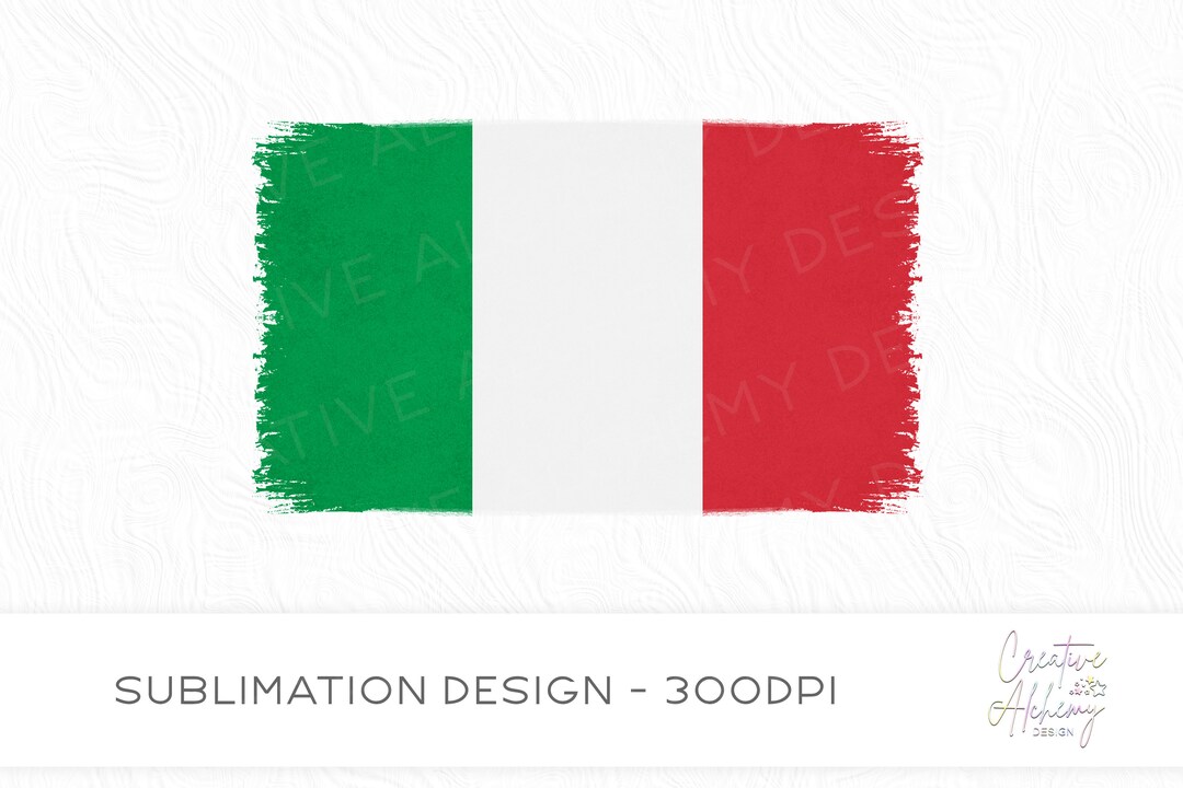 Distressed Faded Italian Flag Sublimation Design Sublimation File ...