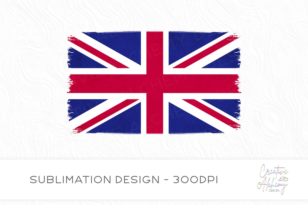 Distressed Faded British Flag Sublimation Design Sublimation File ...