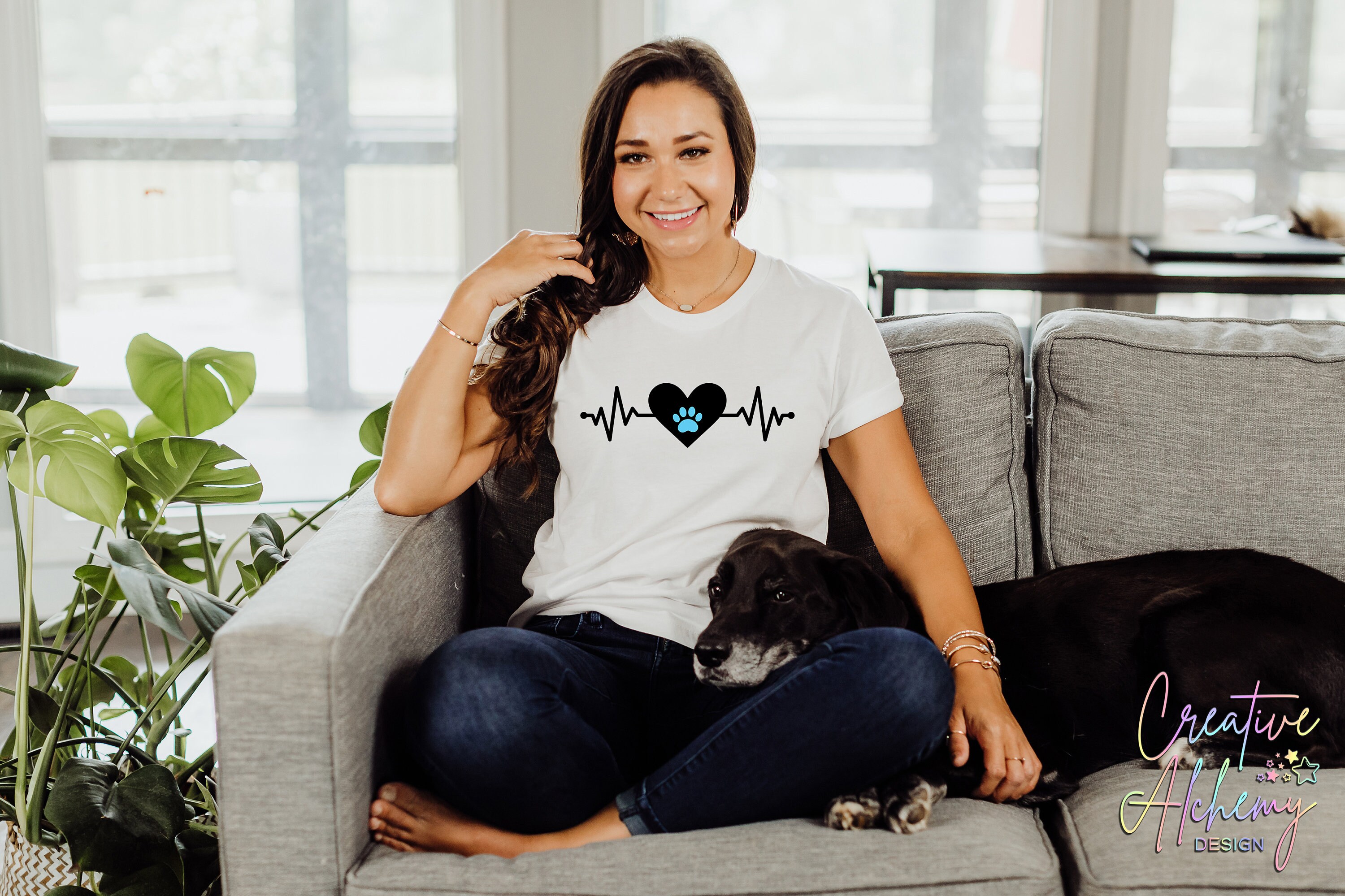 Heart Paw Lifeline SVG Cut File Silhouette Cut File Cricut Cut File Pet ...