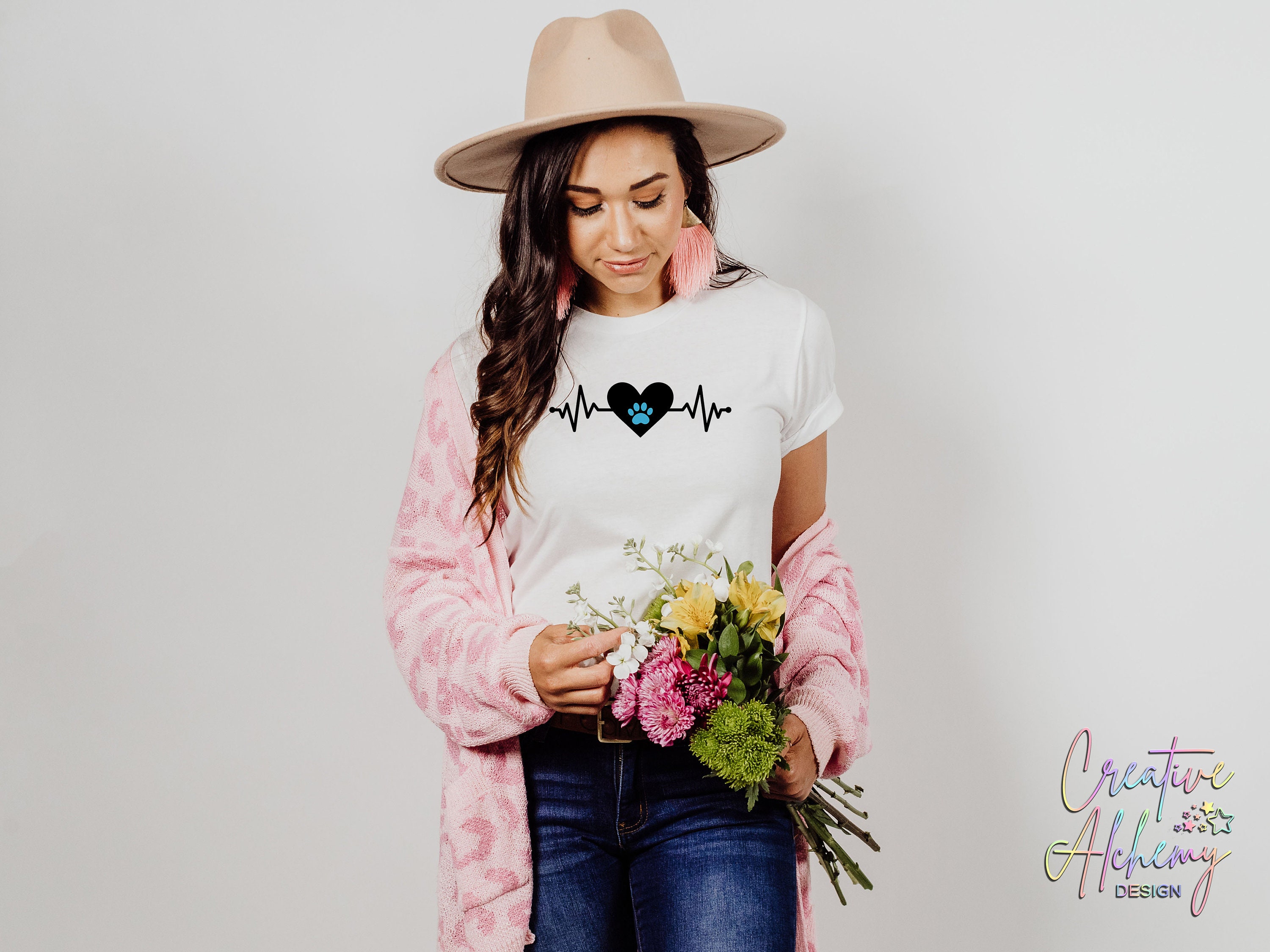 Heart Paw Lifeline SVG Cut File Silhouette Cut File Cricut Cut File Pet ...