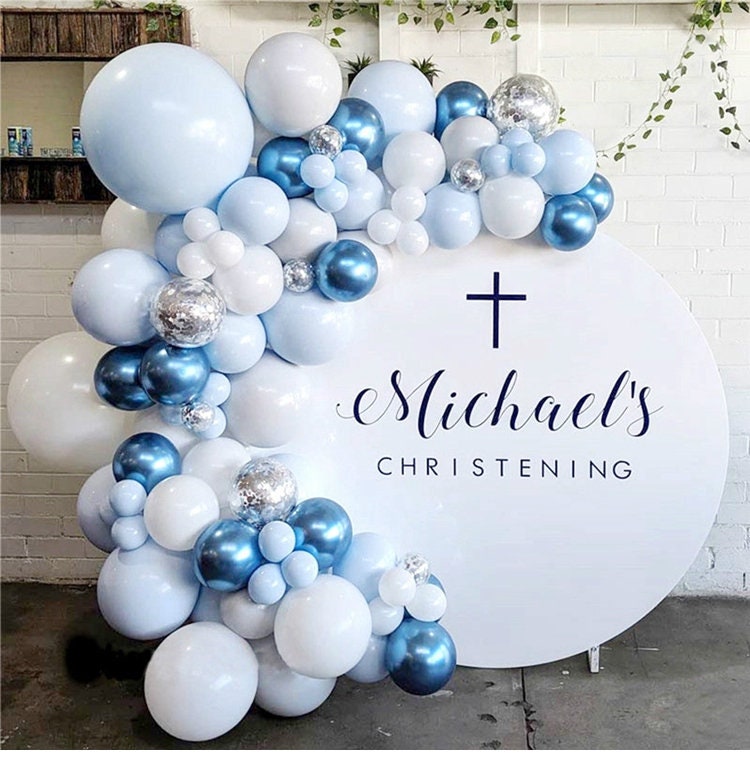Baby Blue Balloon Garland Party Decor/ Birthday Party Balloons/ Blue ...