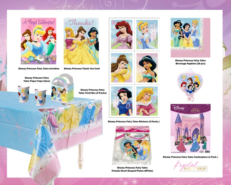 Disney Princess Fairy Tale Friends Bundle Deal/ Birthday Party/girl ...