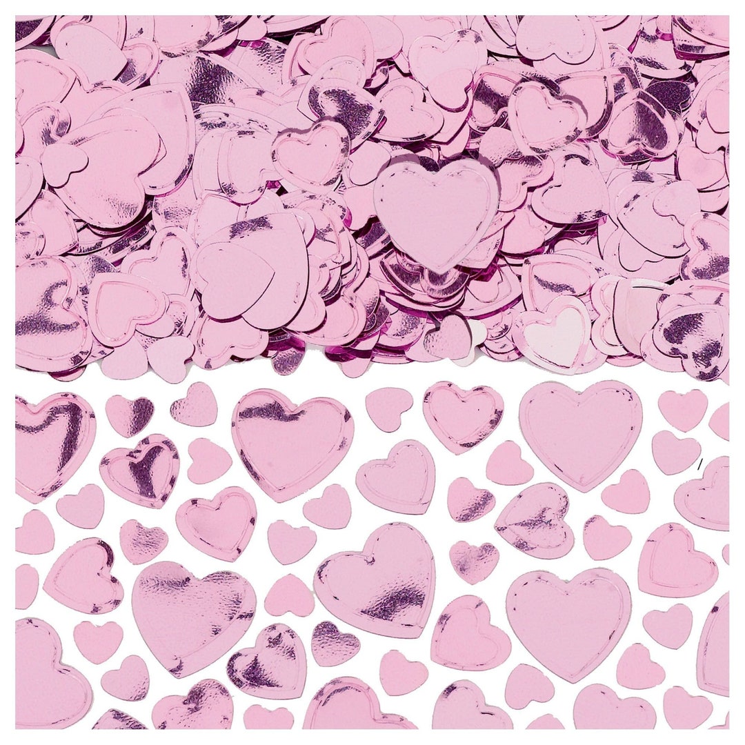 Light Pink Metallic Confetti, Valentine Day Table Decor - Etsy