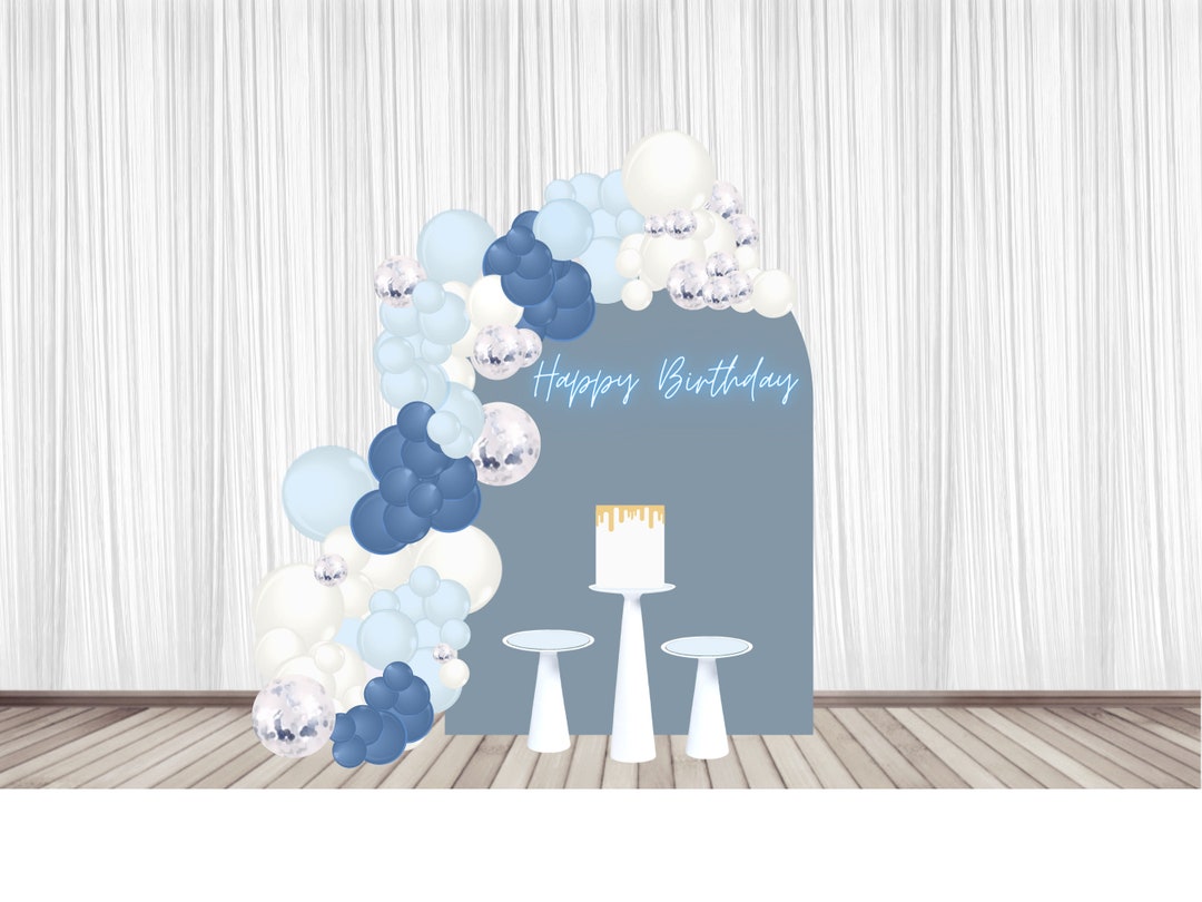 Baby Blue Balloon Garland Party Decor/ Birthday Party Balloons/ Blue ...