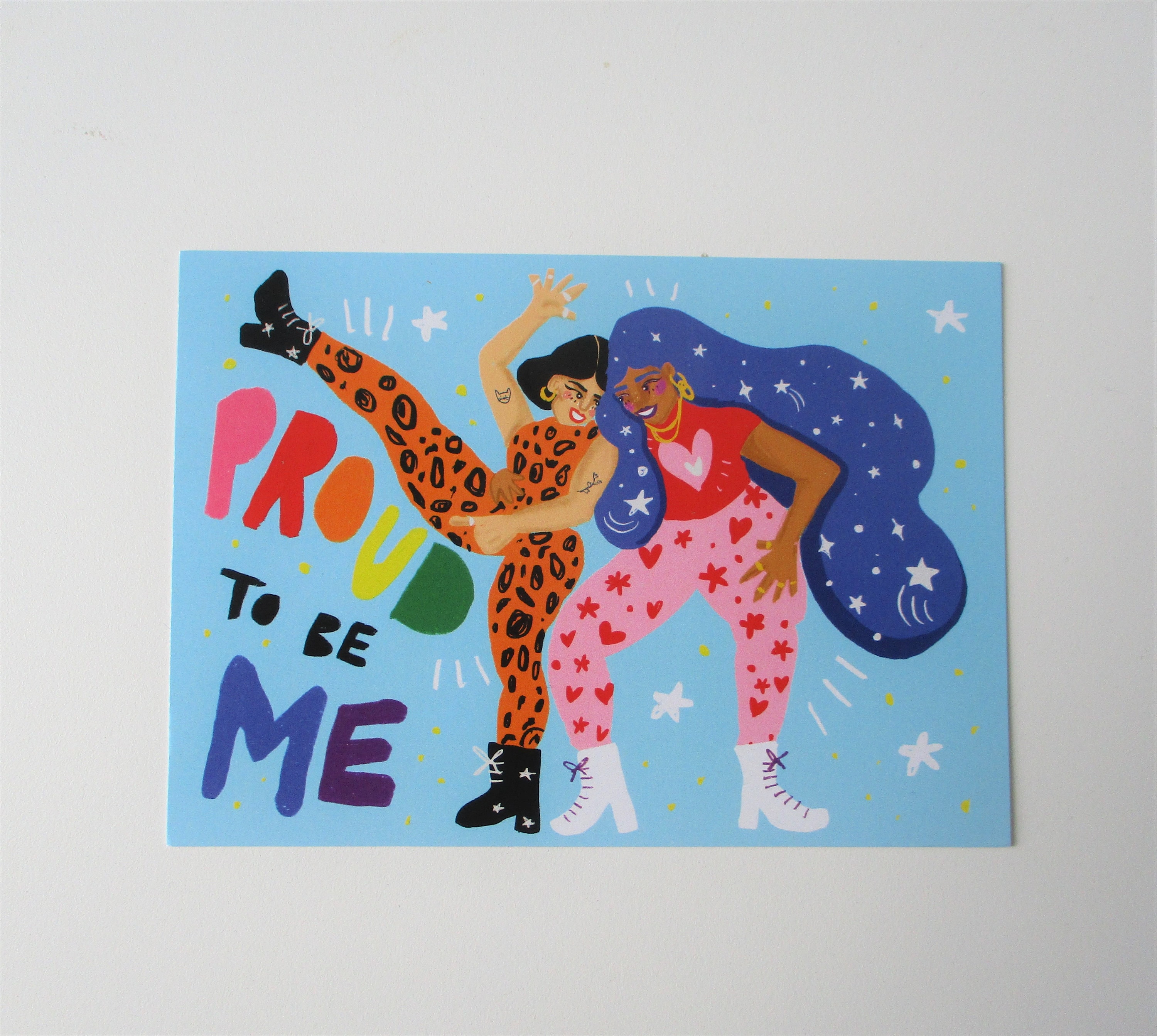 Pride Postcard Blue Celebrate LGBTQ - Etsy.de