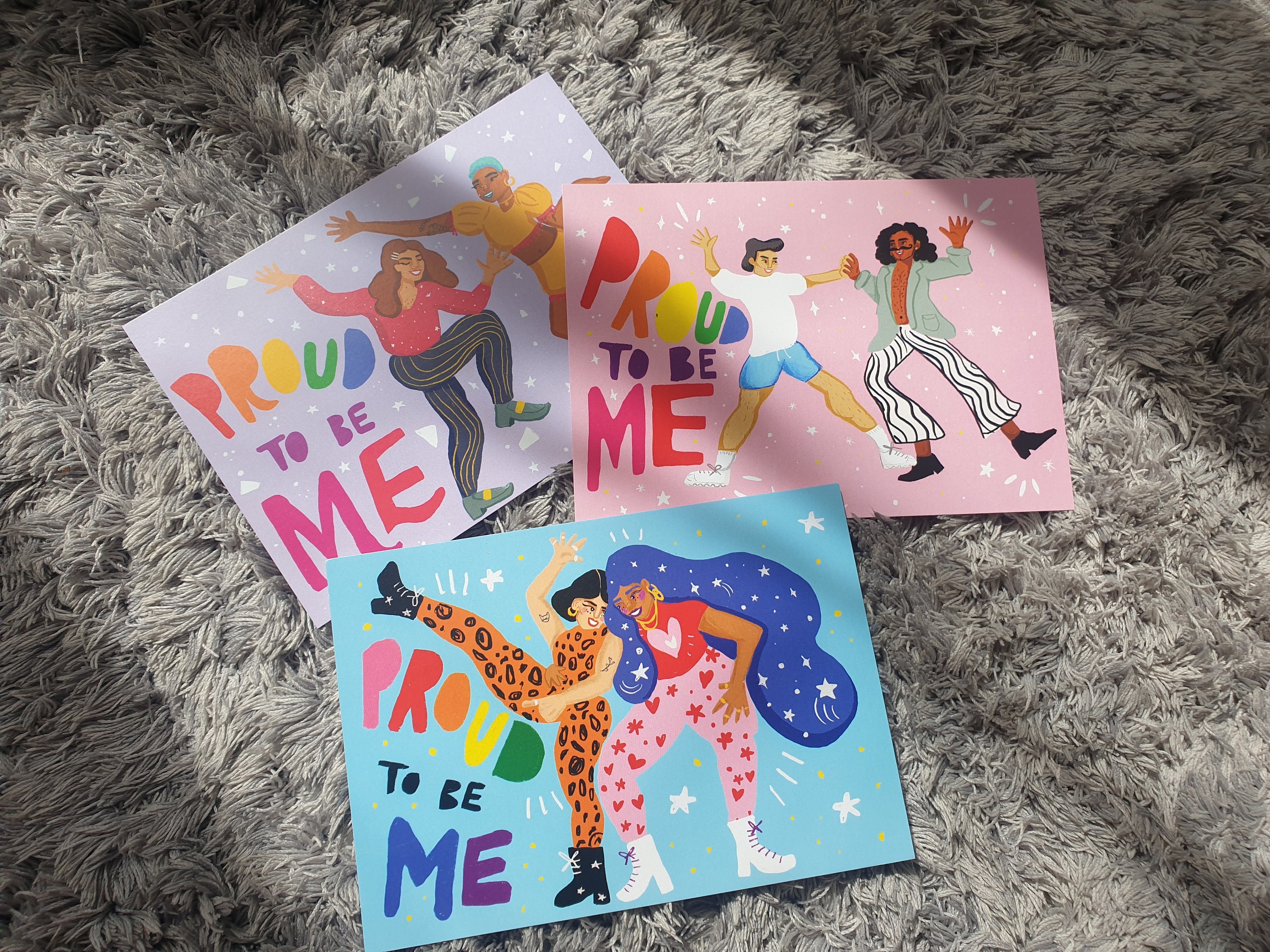 Pride Postcard Blue Celebrate LGBTQ - Etsy.de