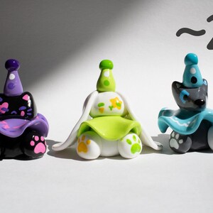 Clay Circus Desk Buddy, Cute Animal Clowns, Mini Polymer Decor Figurine ...