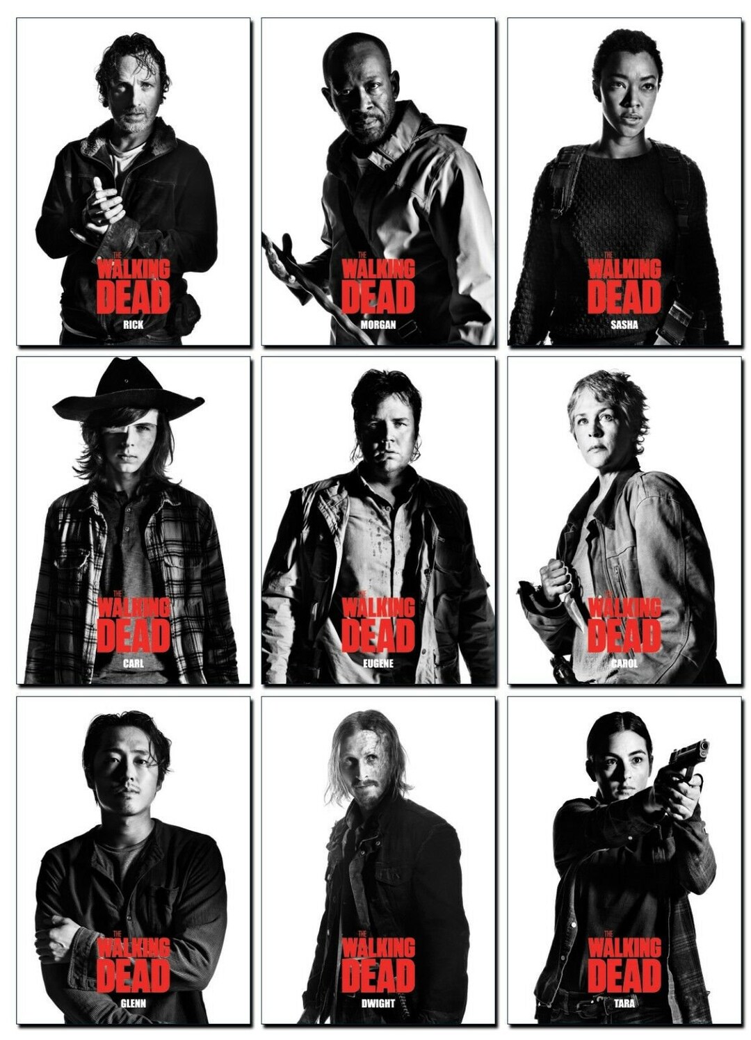 The Walking Dead Season 7 PROFILES Series 1 10 Card Promo Set Rick ...