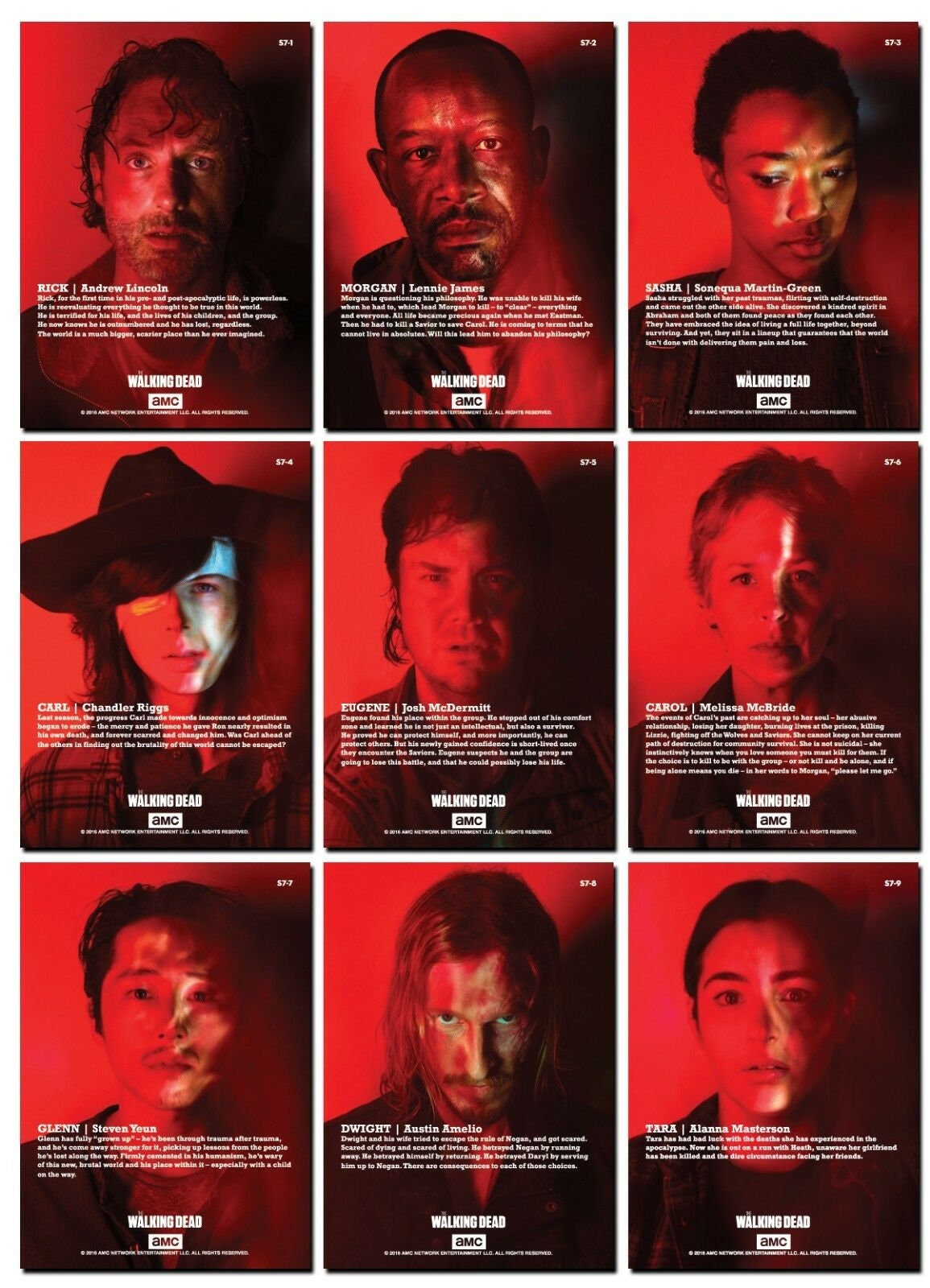 The Walking Dead Season 7 PROFILES Series 1 10 Card Promo | Etsy UK