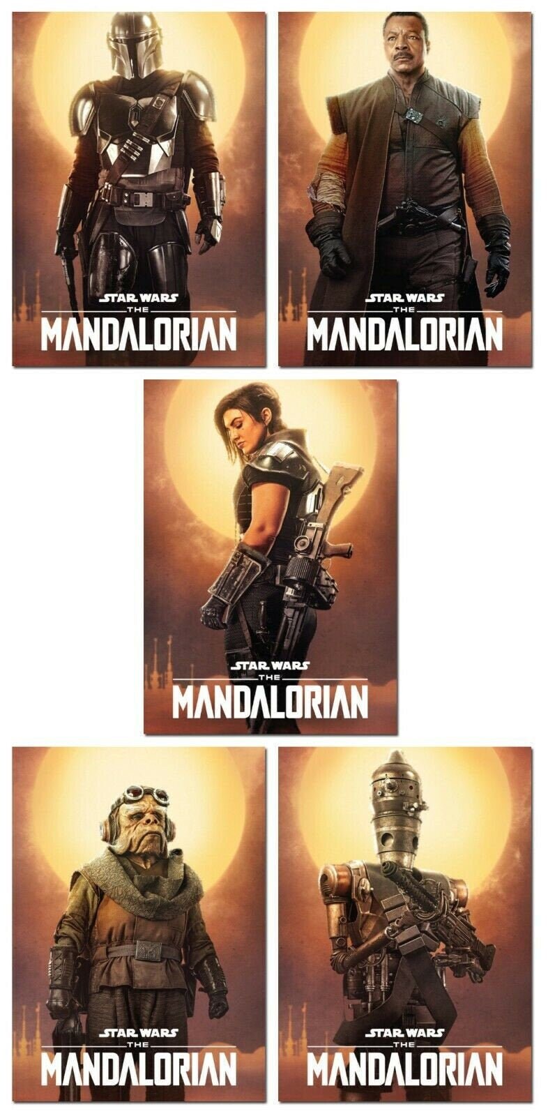 STAR WARS The Mandalorian 5 Card Promo Set Mando Cara Dune | Etsy
