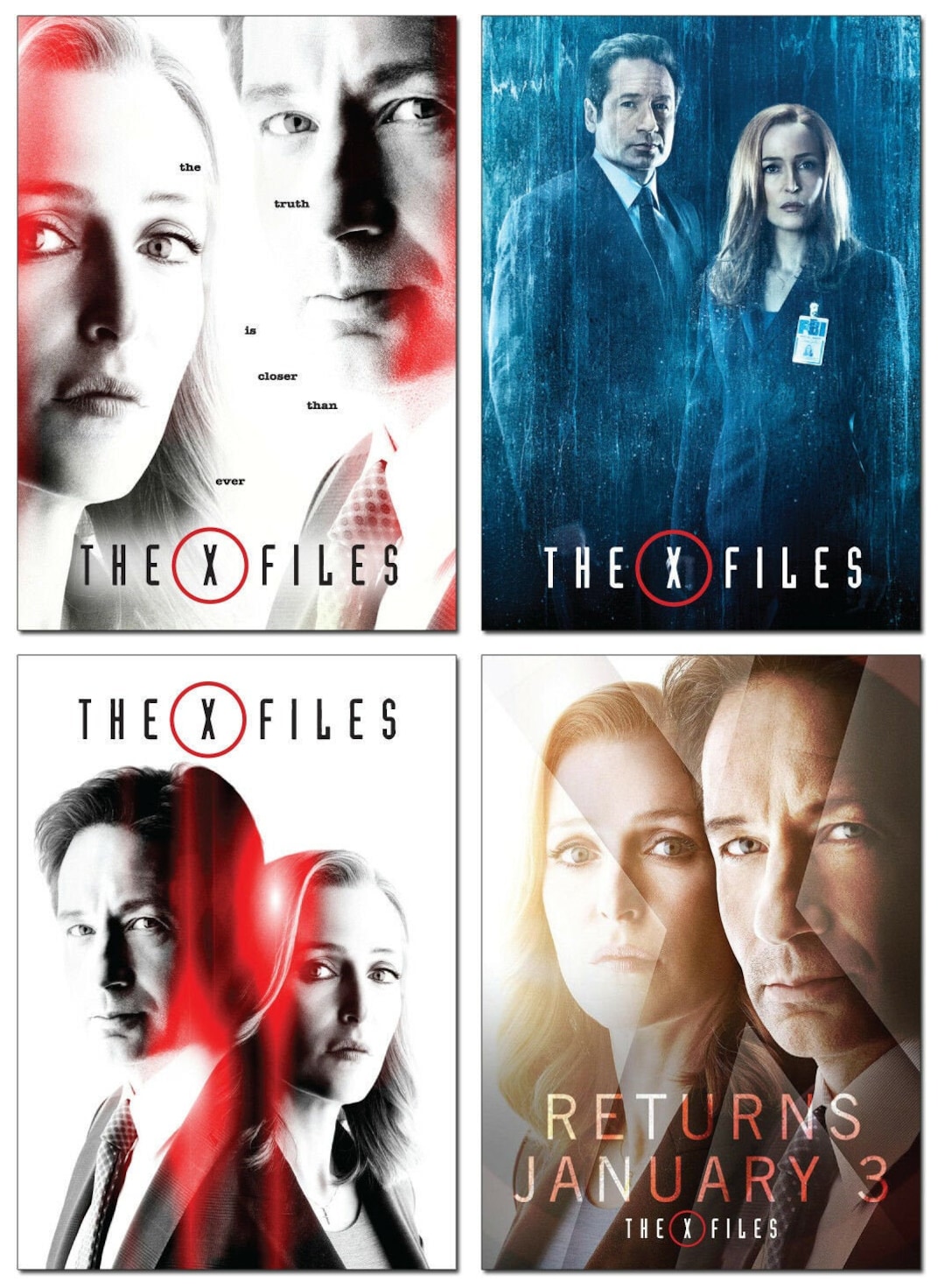 THE X-FILES - Season 11 - 4 Card Promo Set - Fox Mulder Dana Scully - Etsy