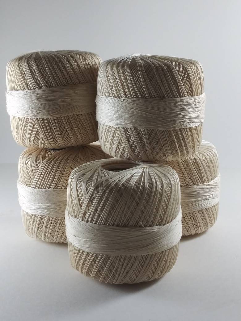 Vintage Star Mercerized Cotton Crochet Thread 30 Six Cord Five Spools ...