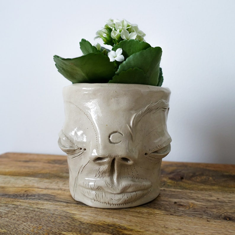 Heleena Weird Pot Unique Vase Head Face Planters Funny - Etsy