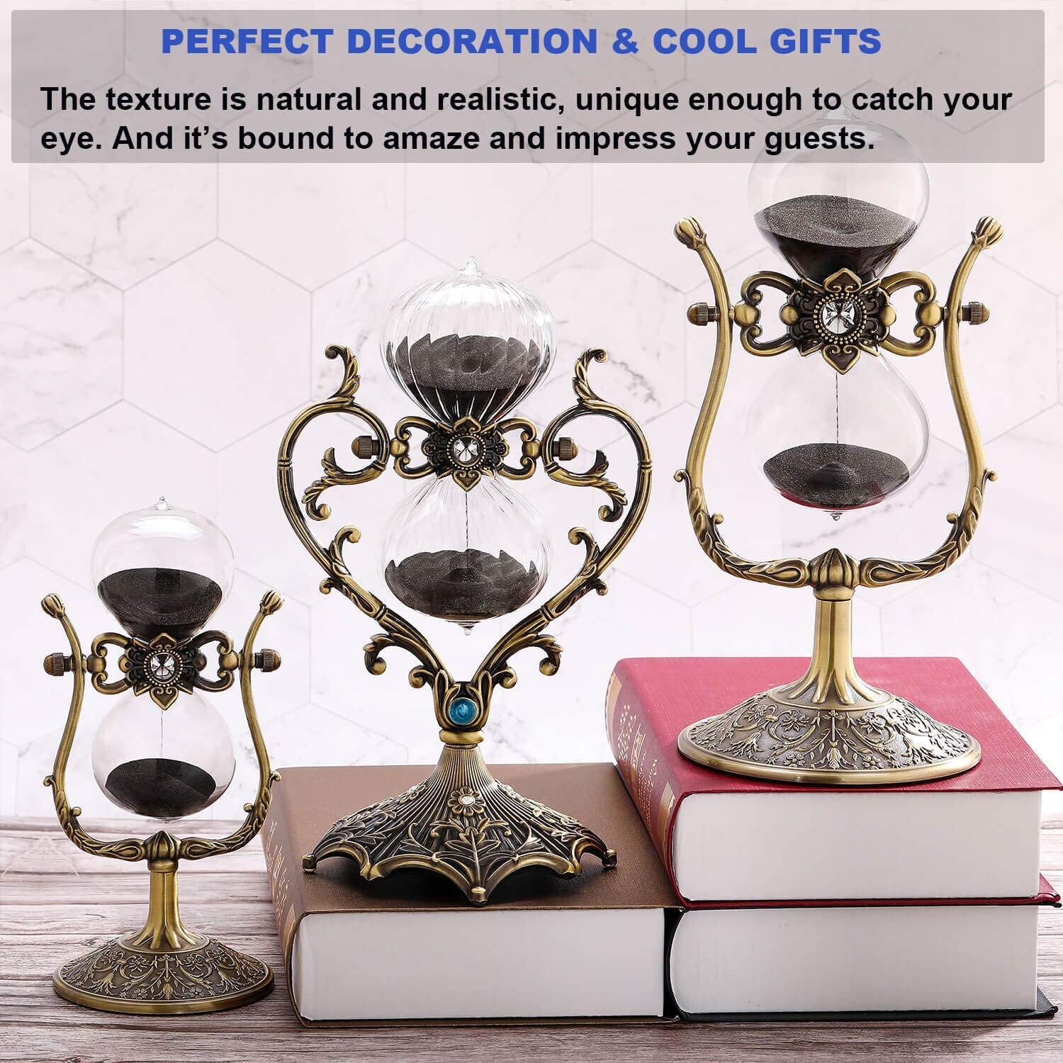 Vintage Hourglass Sand Timer,Antique Heart Shape Timer,Antique Table ...